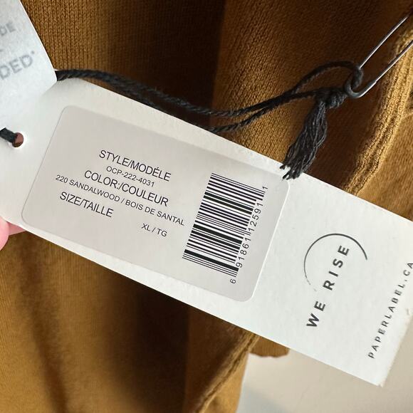 Paper Label Agni Easy Dress Knit Organic Cotton Long Sleeve Sandalwood XL
